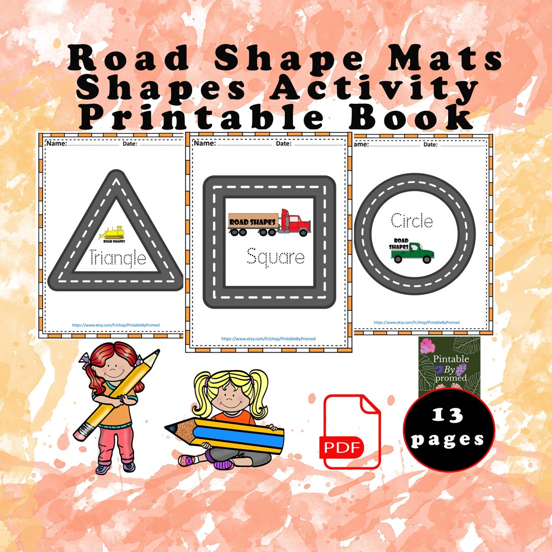 Road Shape Mats – Shapes Activity ,shapes Tracing Road Mats Printable ...