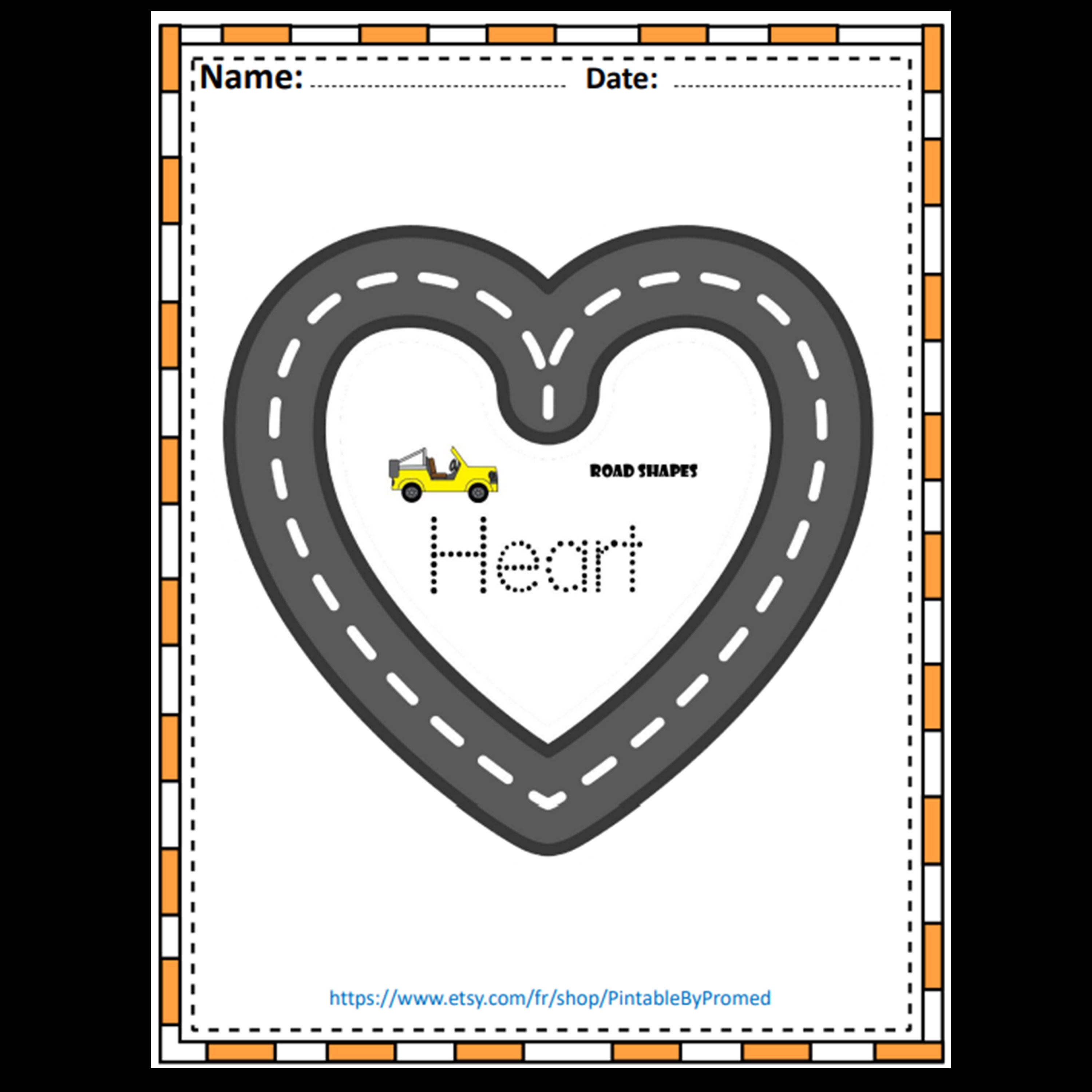 Road Shape Mats – Shapes Activity ,shapes Tracing Road Mats Printable ...