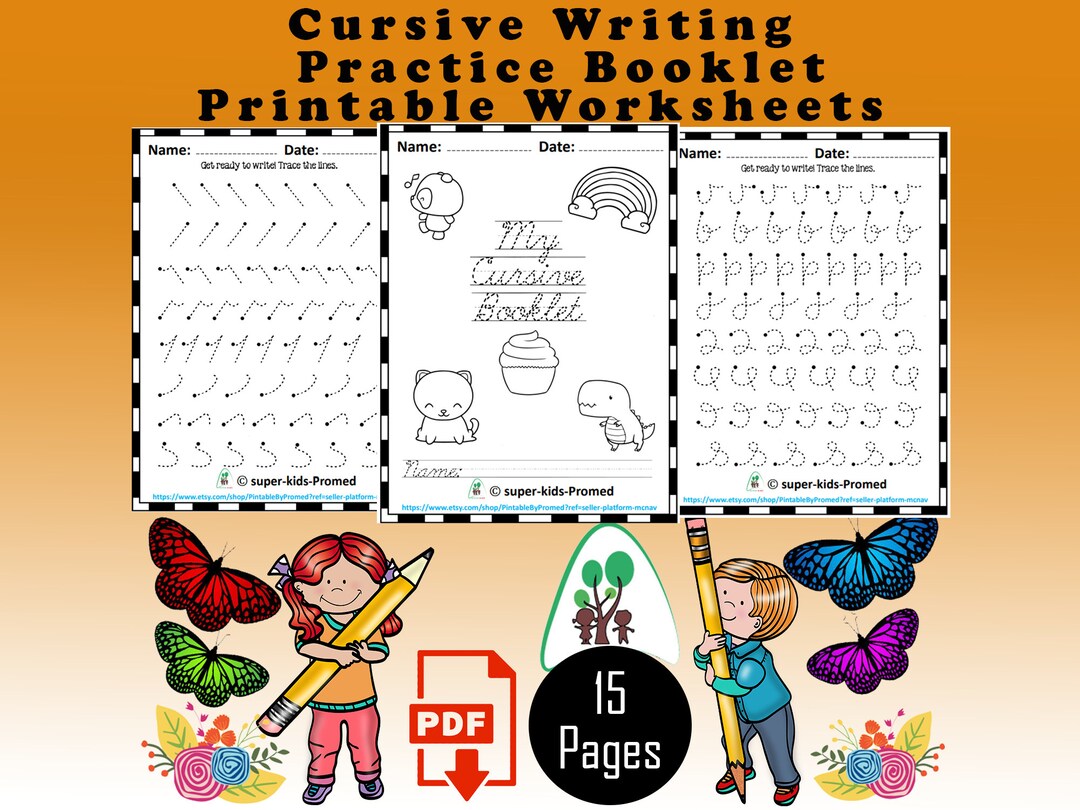 Cursive Writing Practice Booklet, Fun Cursive Neat Handwriting Practice ...