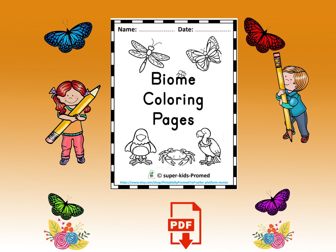 Biome Coloring Pages,printable Science Coloring Page | Dimetrodon Art ...