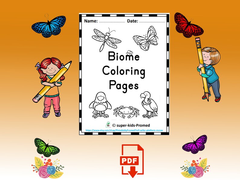 Biome Coloring Pages: Printable Science Art (PDF) - Etsy