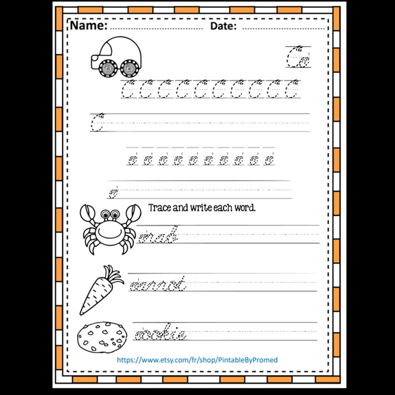 Cursive Workbook, Practice Words Handwriting Pratice, Learn to Write ...