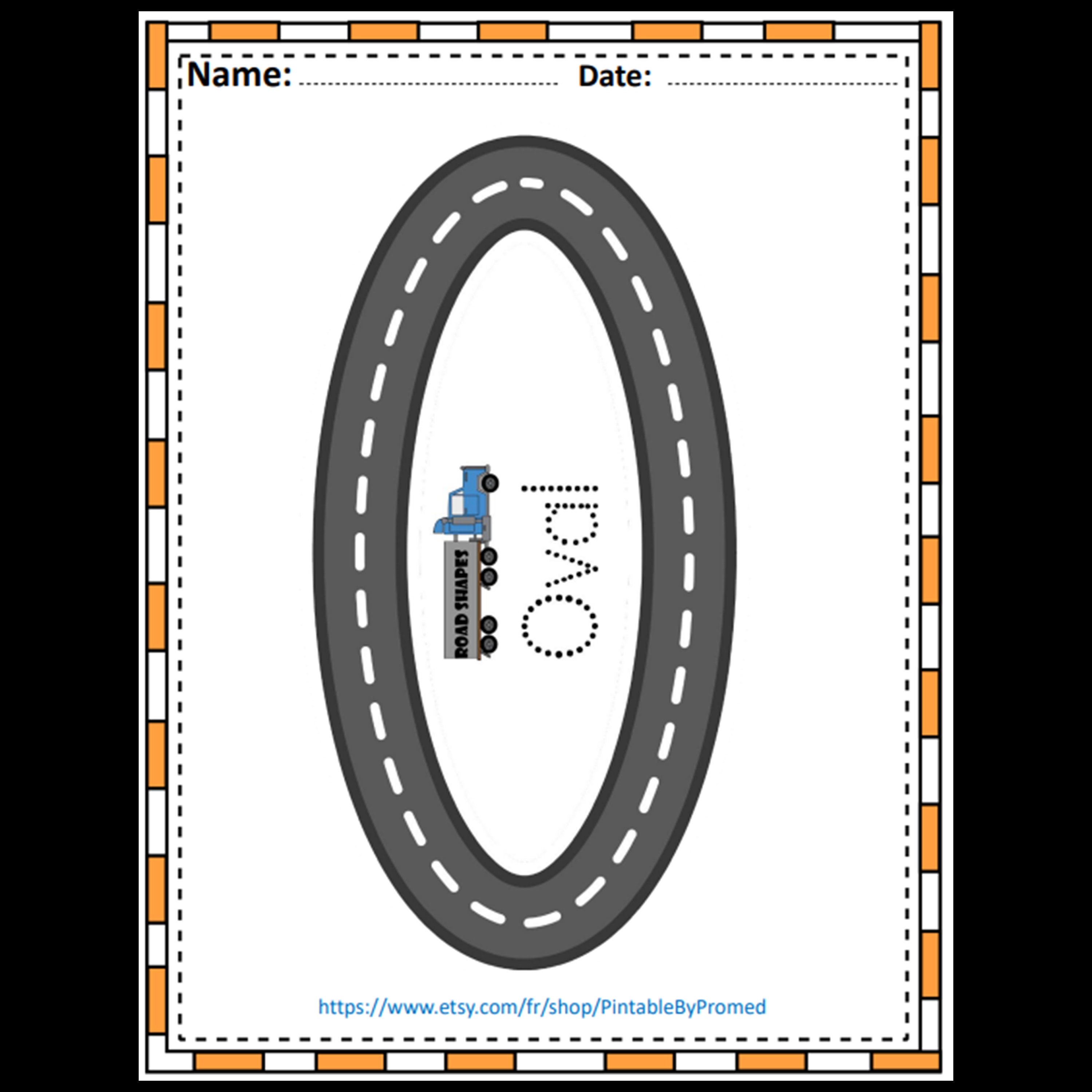 Road Shape Mats – Shapes Activity ,shapes Tracing Road Mats Printable ...