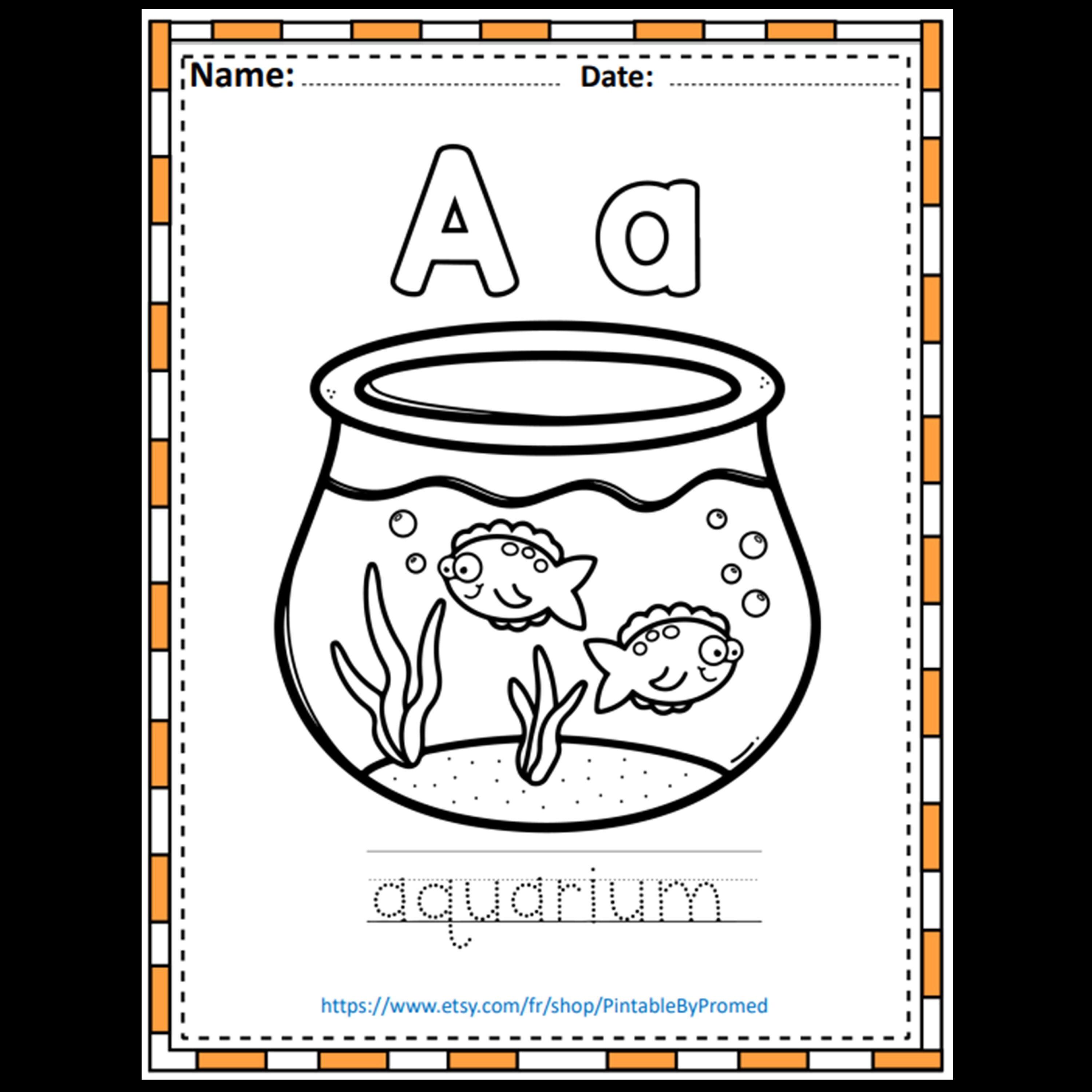Printable Alphabet All About the Letter Worksheets 26 - Etsy