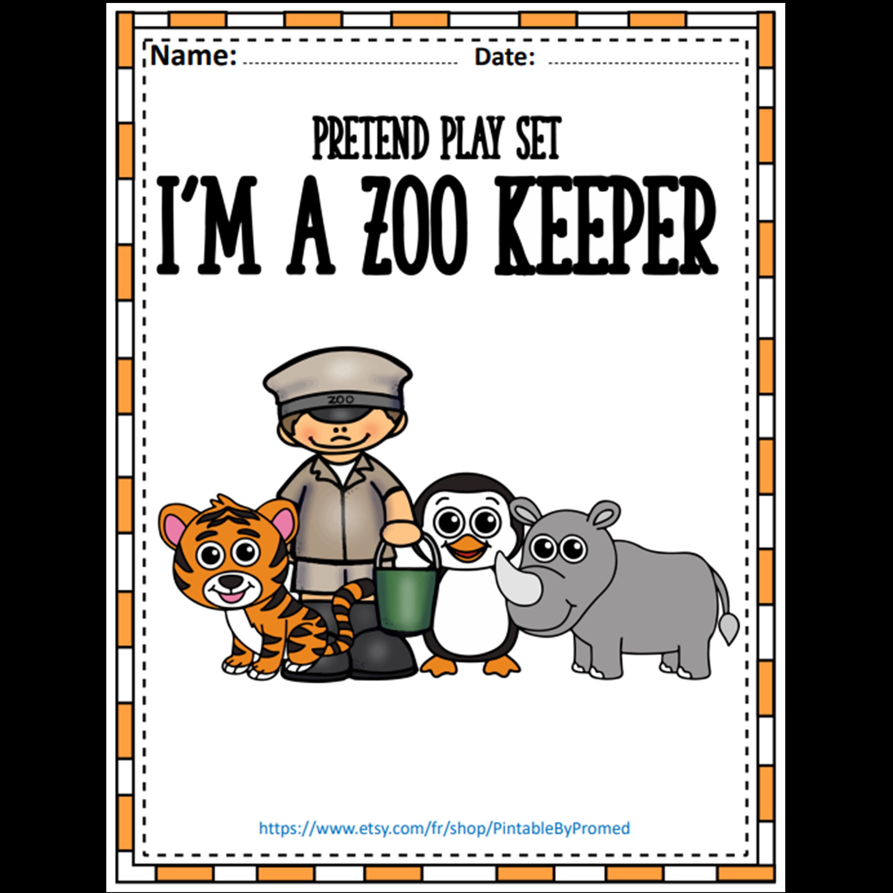 Zoo Keeper Pretend Play – Dramatic Play Printables for Preschoolers,zoo ...