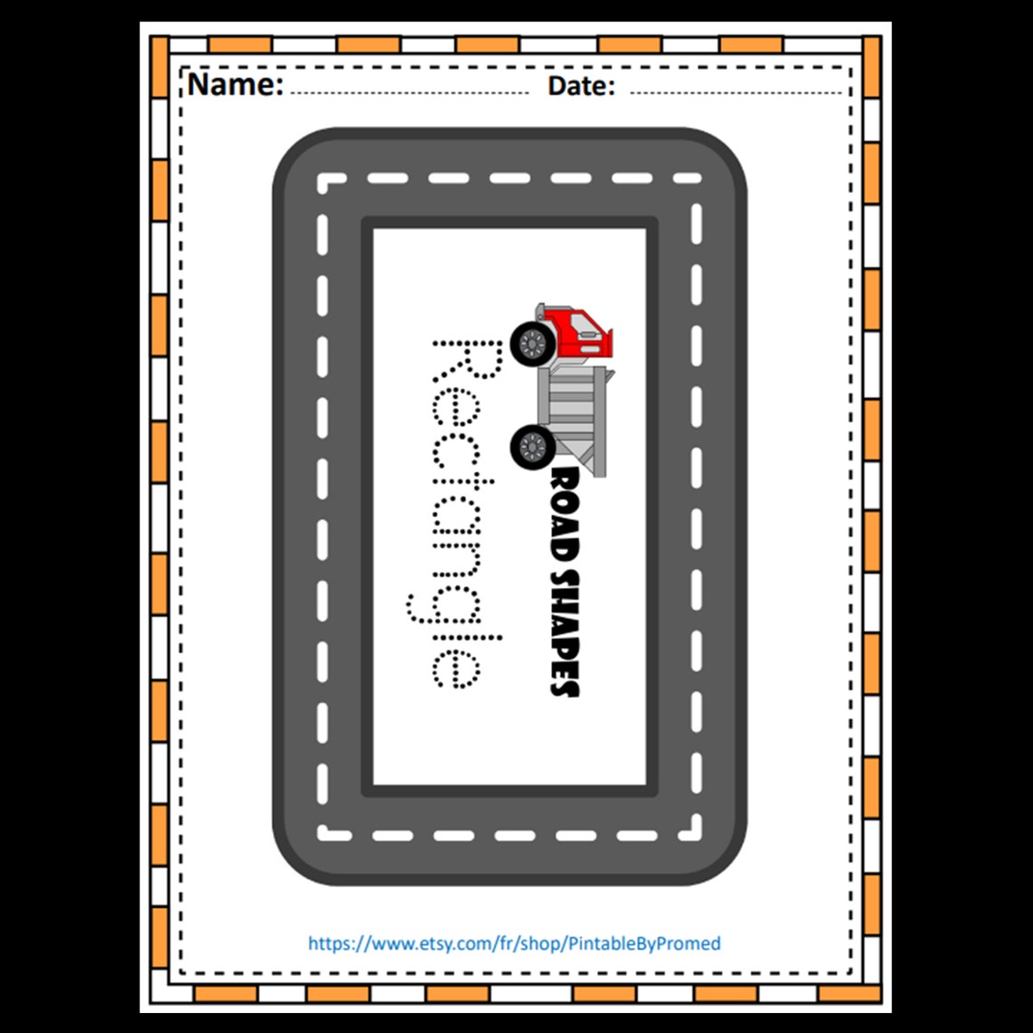 Road Shape Mats – Shapes Activity ,shapes Tracing Road Mats Printable ...