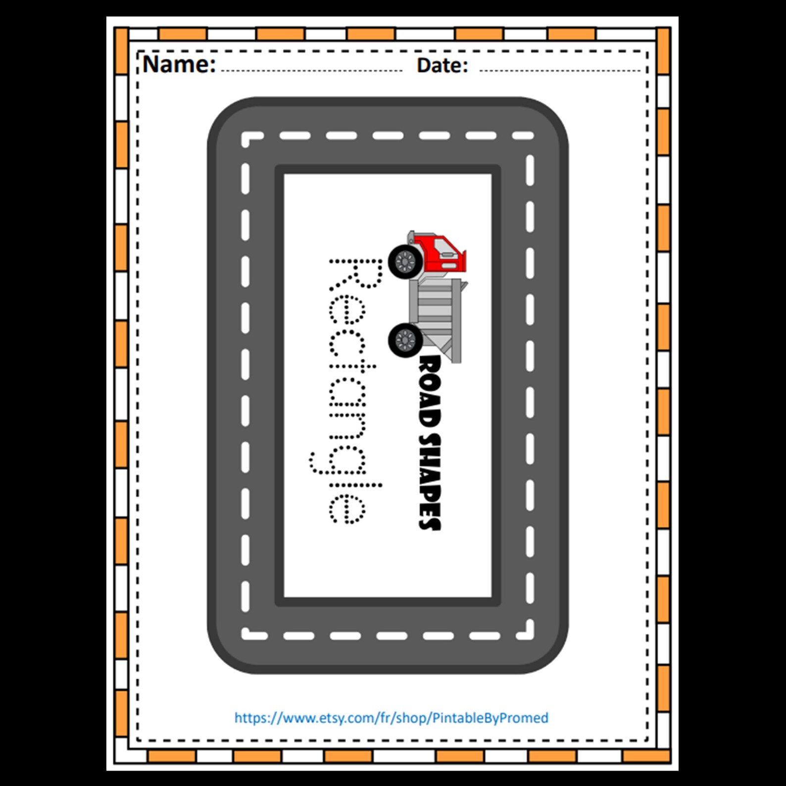 Road Shape Mats – Shapes Activity ,shapes Tracing Road Mats Printable ...