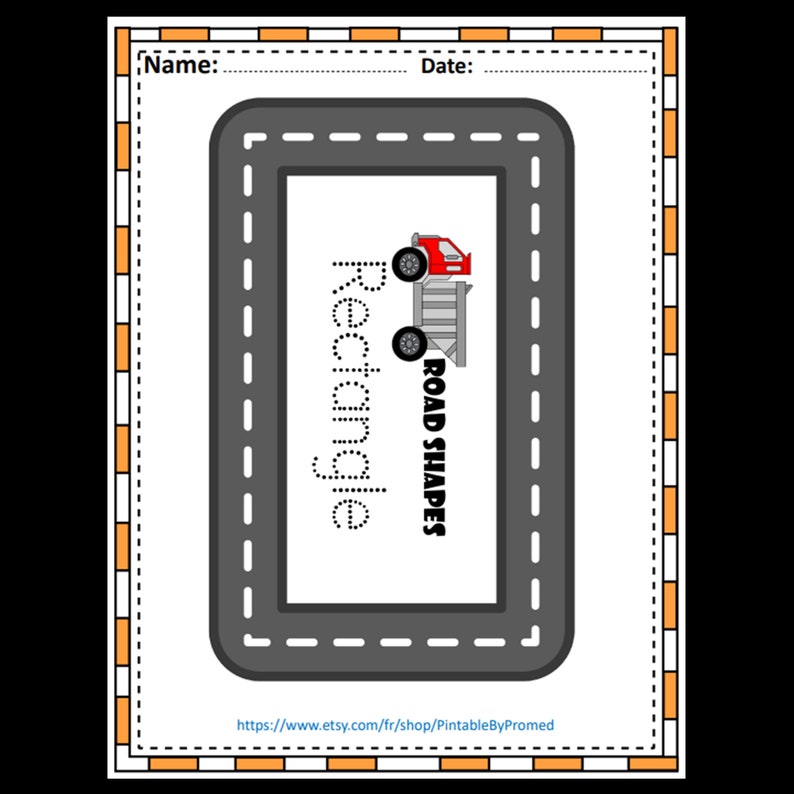 Road Shape Mats – Shapes Activity ,shapes Tracing Road Mats Printable ...