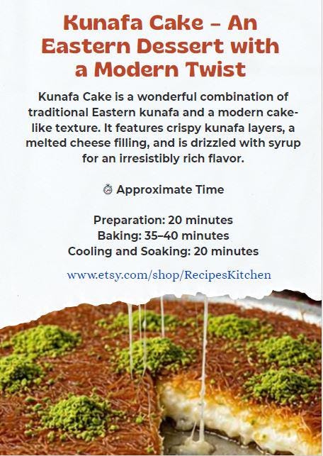 Kunafa Cake Recipe – an Eastern Dessert With a Modern Twist | Digital ...