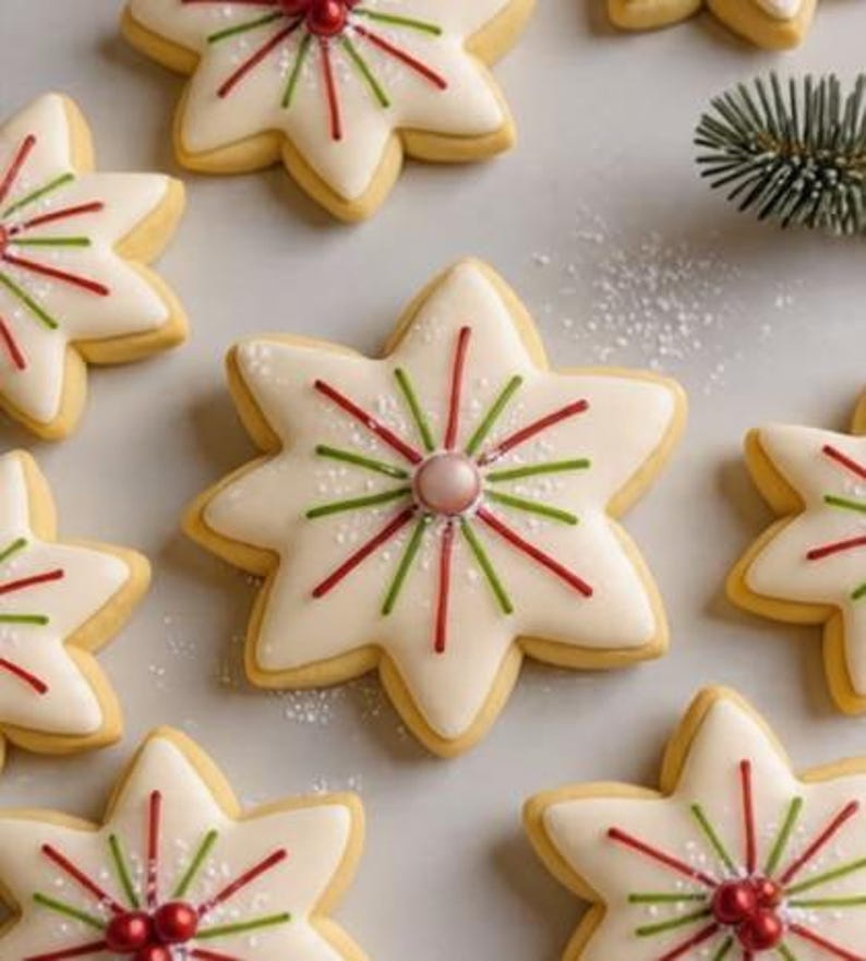 Christmas Star Sugar Cookies Recipe | (PDF Download) - Etsy