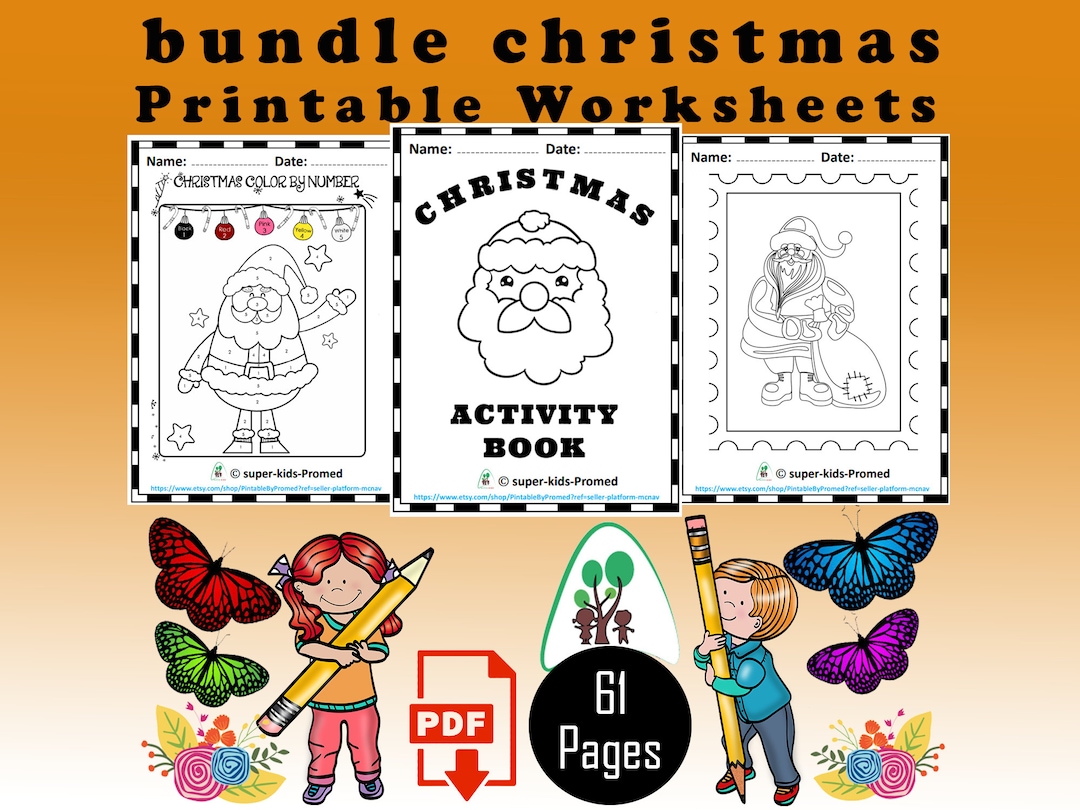 Printable Christmas Activities, Christmas Activity Bundle, Kid's ...