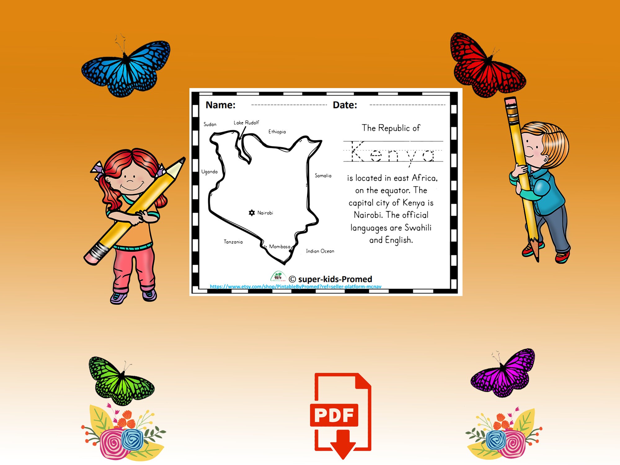 Kenya for Kids Printable Book - Etsy