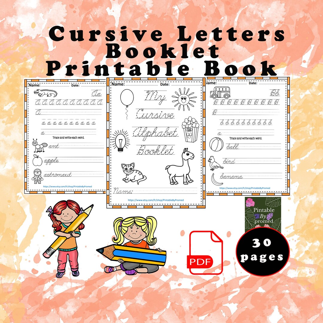 Cursive Workbook, Practice Words Handwriting Pratice, Learn to Write ...