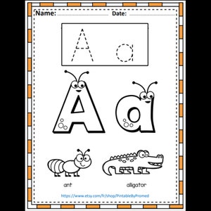 Alphabet Worksheets - Printable - Tracing - Coloring - Homeschool ...