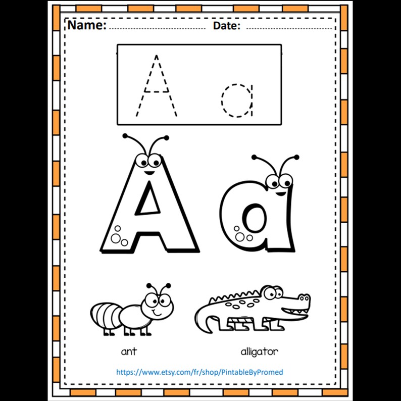 Alphabet Worksheets - Printable - Tracing - Coloring - Homeschool ...