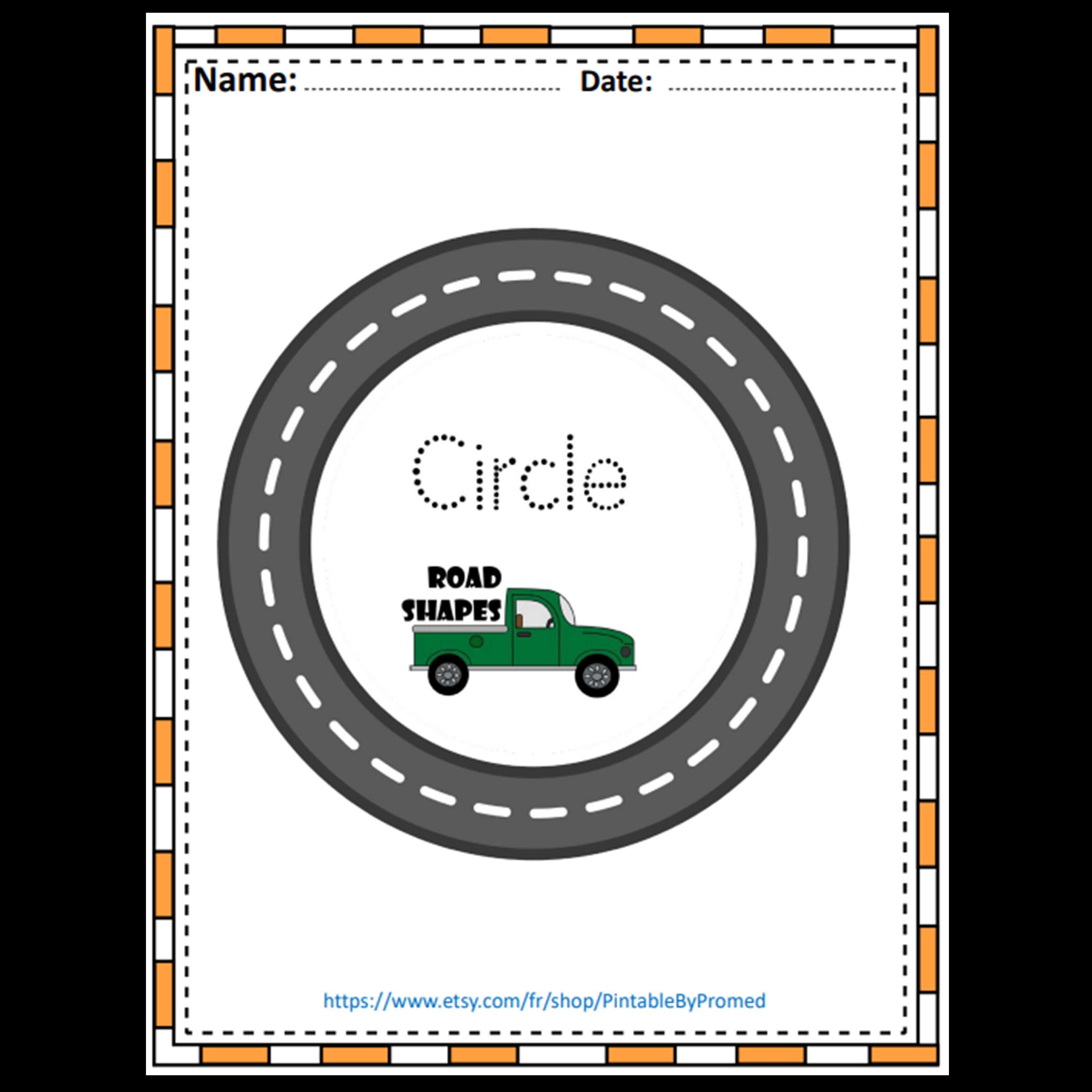 Road Shape Mats – Shapes Activity ,shapes Tracing Road Mats Printable ...