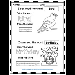 Dolch Nouns Booklet 49 Page,printable Dolch Pre-primer Sight Word ...