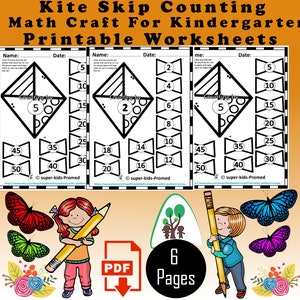 Spring Kite Kids Printable Craft Template, Creative Writing, Paper ...