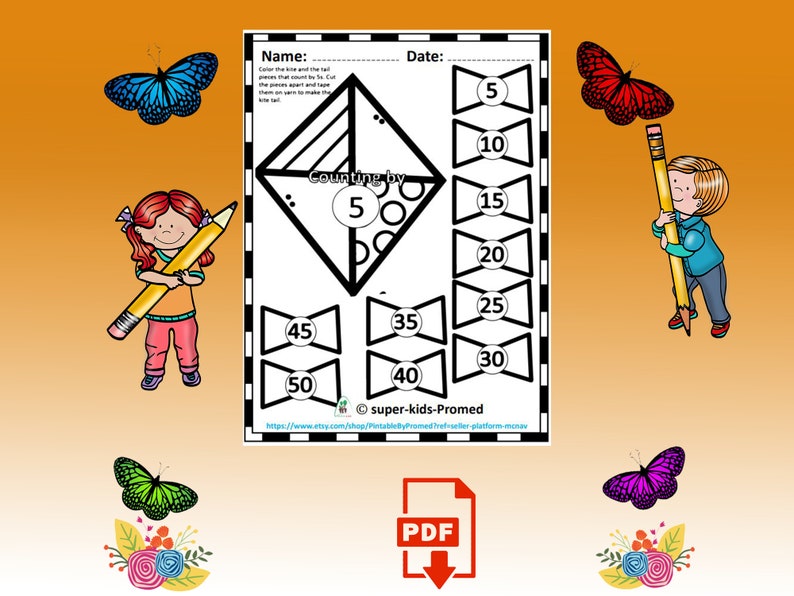 Spring Kite Kids Printable Craft Template Creative Writing - Etsy