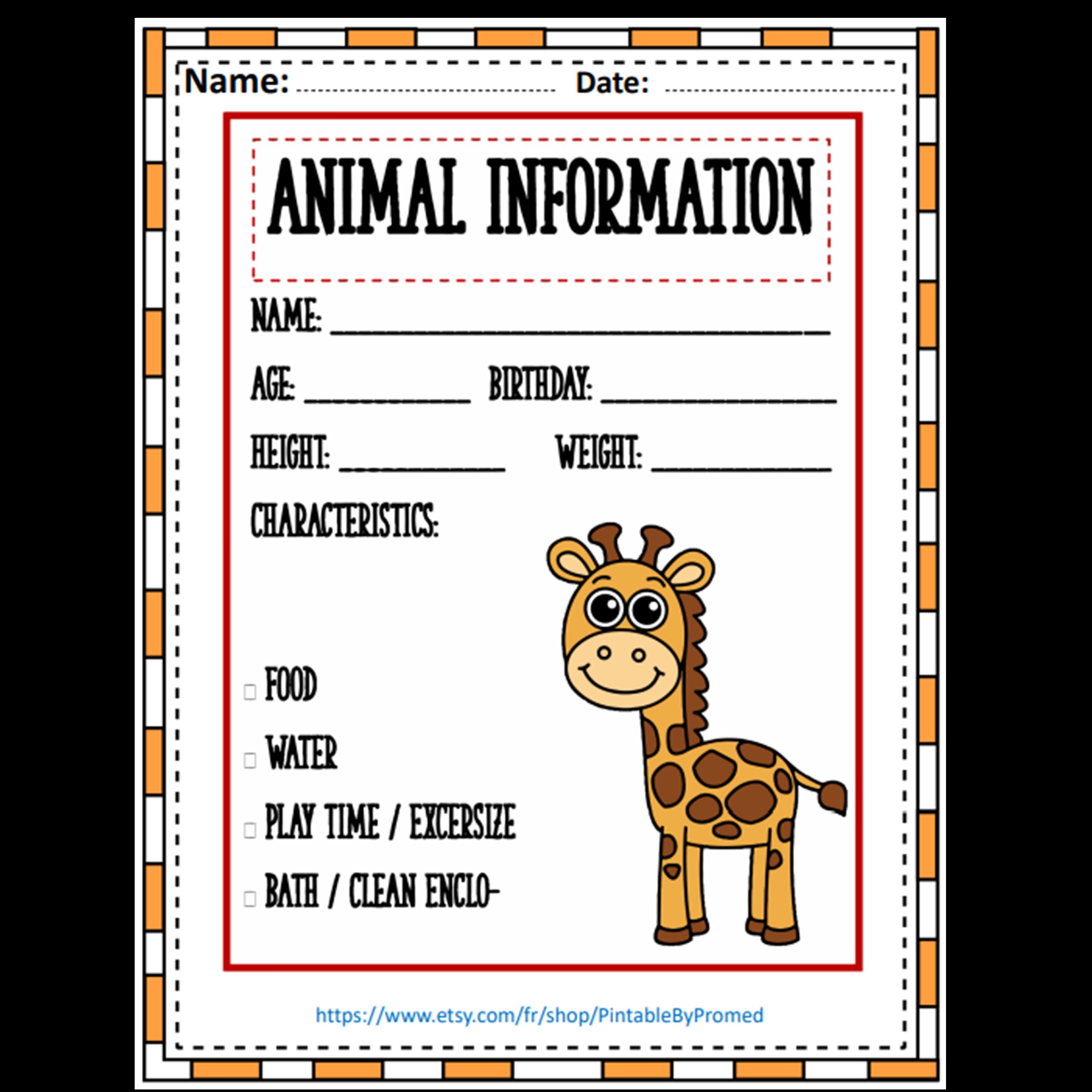 Zoo Keeper Pretend Play Printables For Dramatic Play For