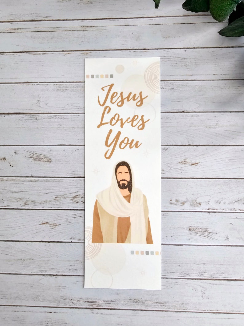 Jesus Loves You Bookmark, Spiritual Bookmark, Book Lover Gift ...