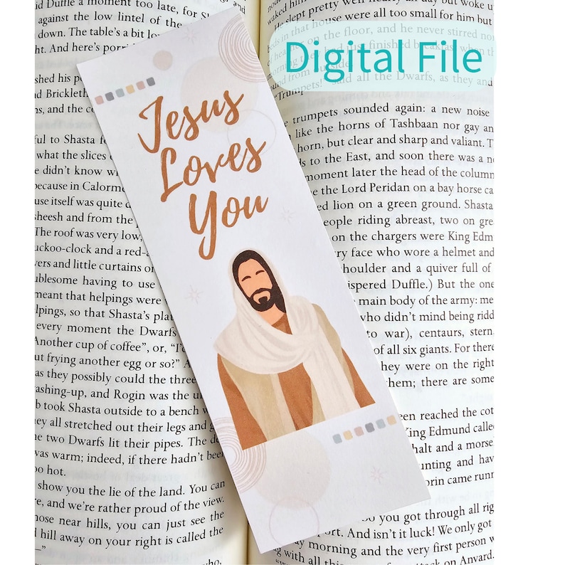 Jesus Loves You, Printable Bookmark, Digital, Christian, Religious ...