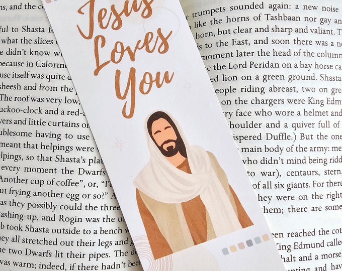 Jesus Loves You Bookmark, Spiritual Bookmark, Gift, Stationary ...