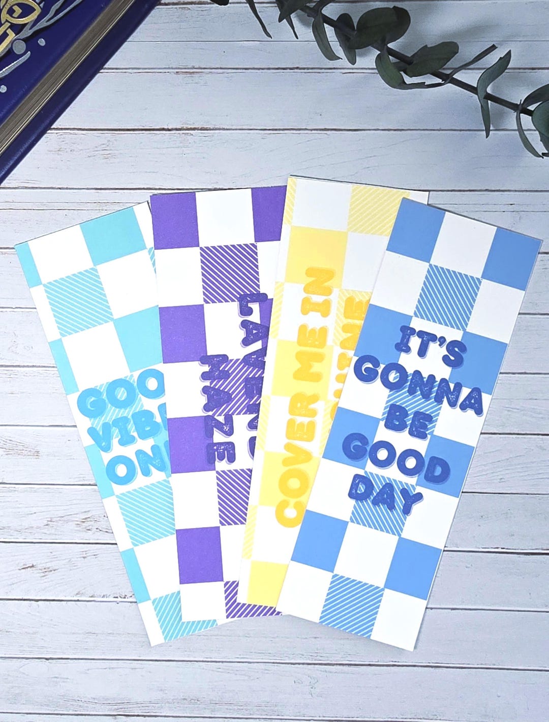 Checkerboard Printable Bookmarks, Bright Retro Theme, 70's Style ...