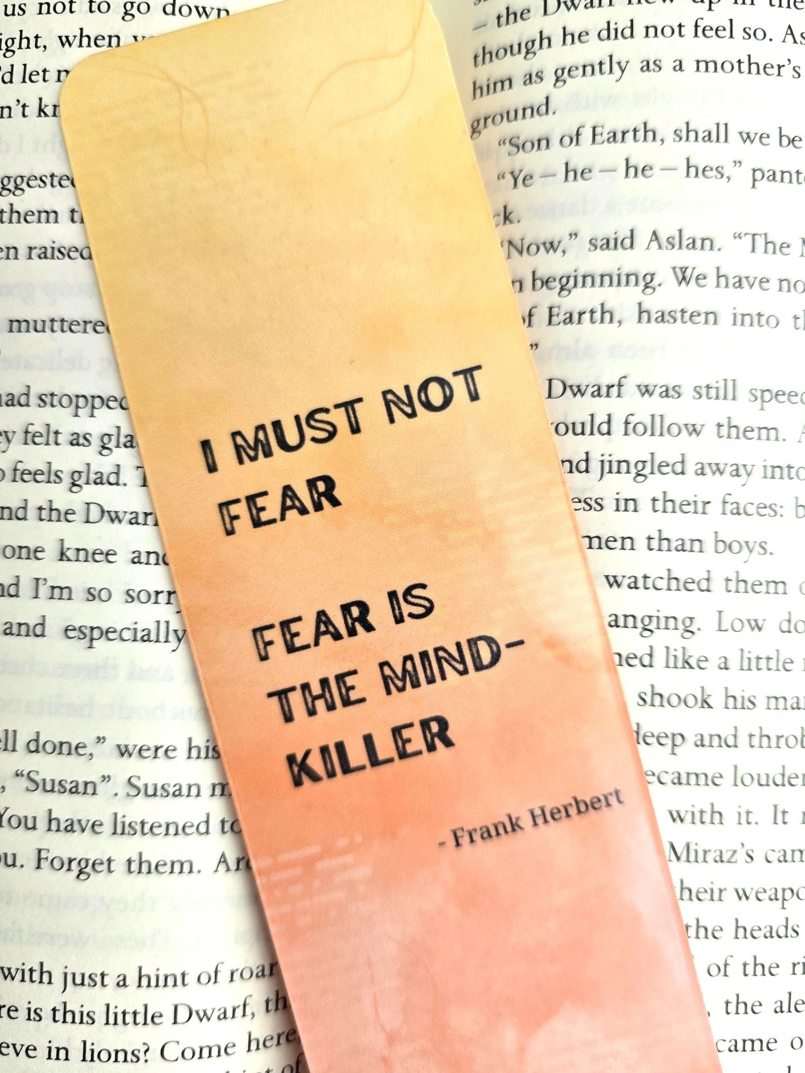 Dune Bookmark, Book Inspired, Movie Inspired, Paul Atreides, Fear is ...