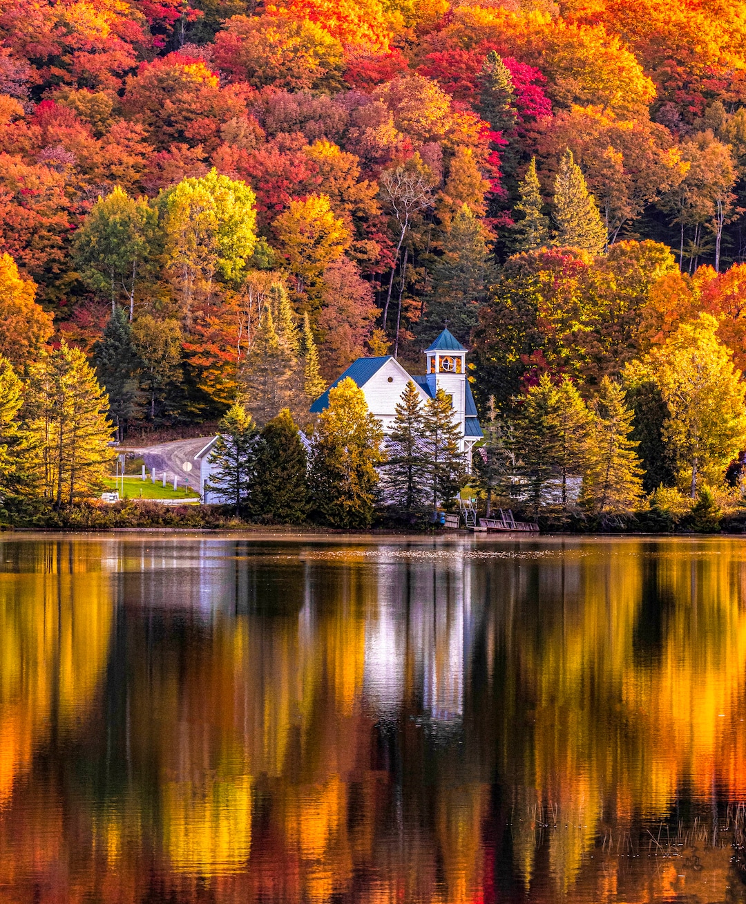 Vermont Fall Foliage Photo Print: New England Autumn Landscape Wall Art ...