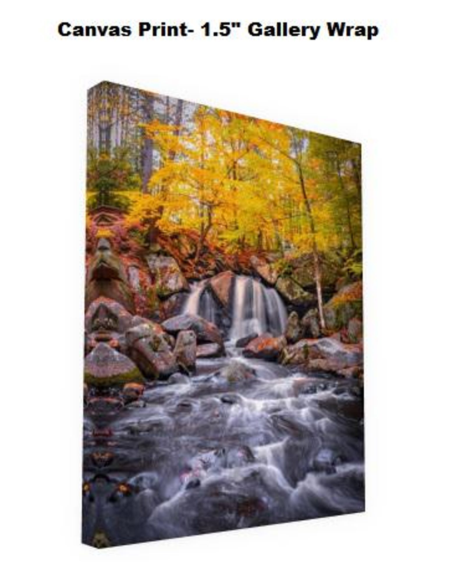 Trap Falls Waterfall Photo Print: New England Fall Foliage Wall Art - Etsy