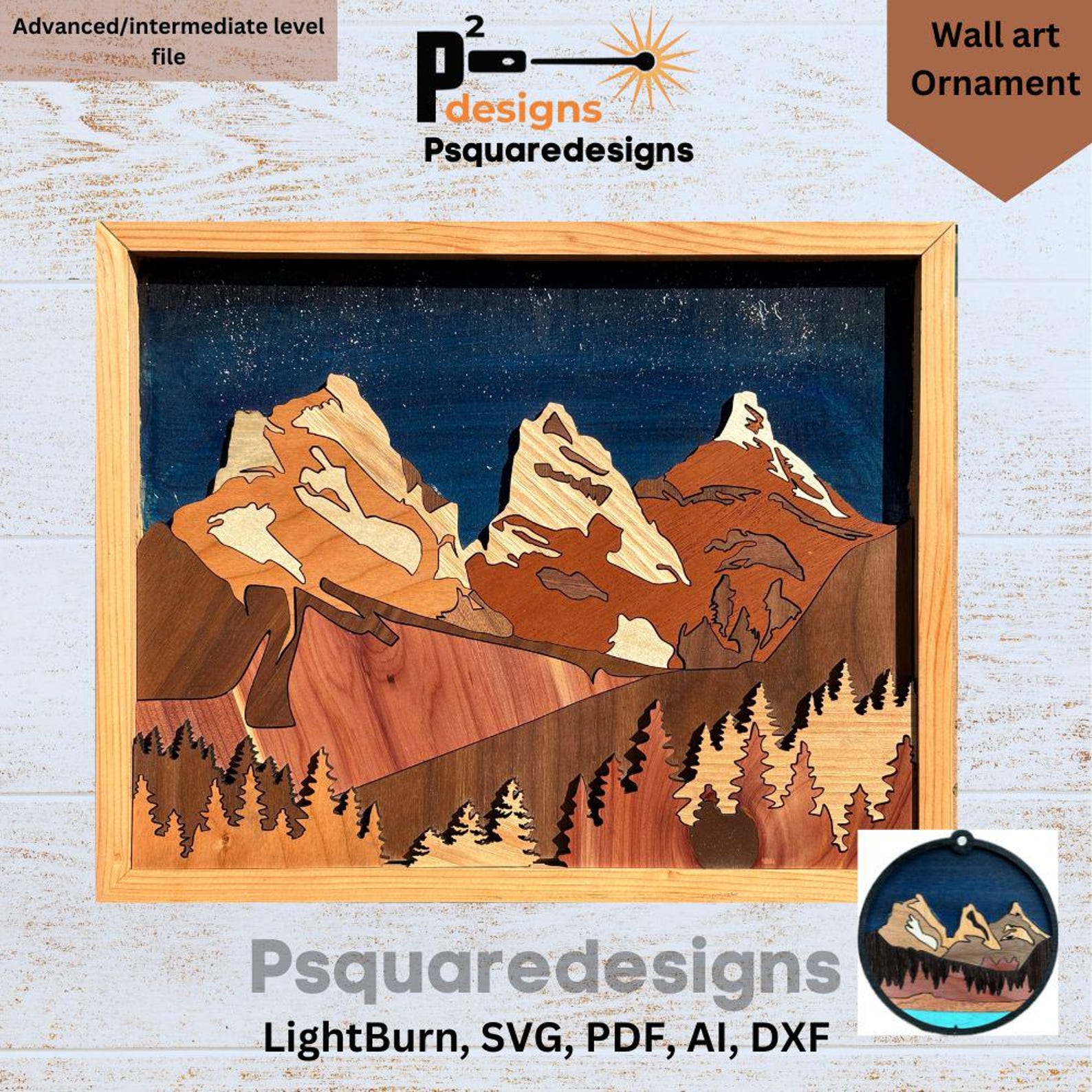 Three Sisters Canmore Alberta Quilt Pattern Laser Cut Art Mountains and ...