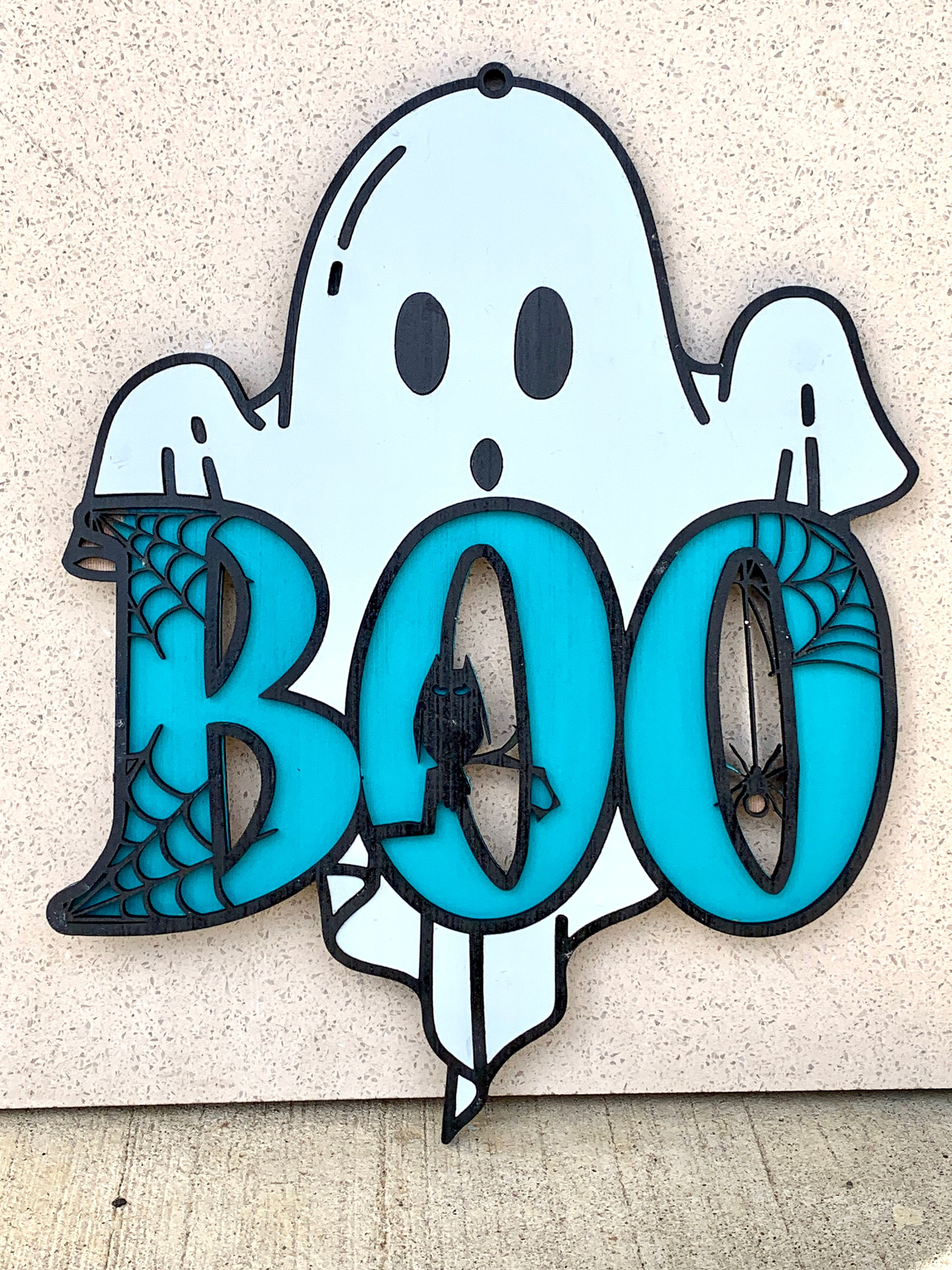 Ghost Boo Halloween Door Sign SVG Halloween Door Hanger SVG ghost BOO ...