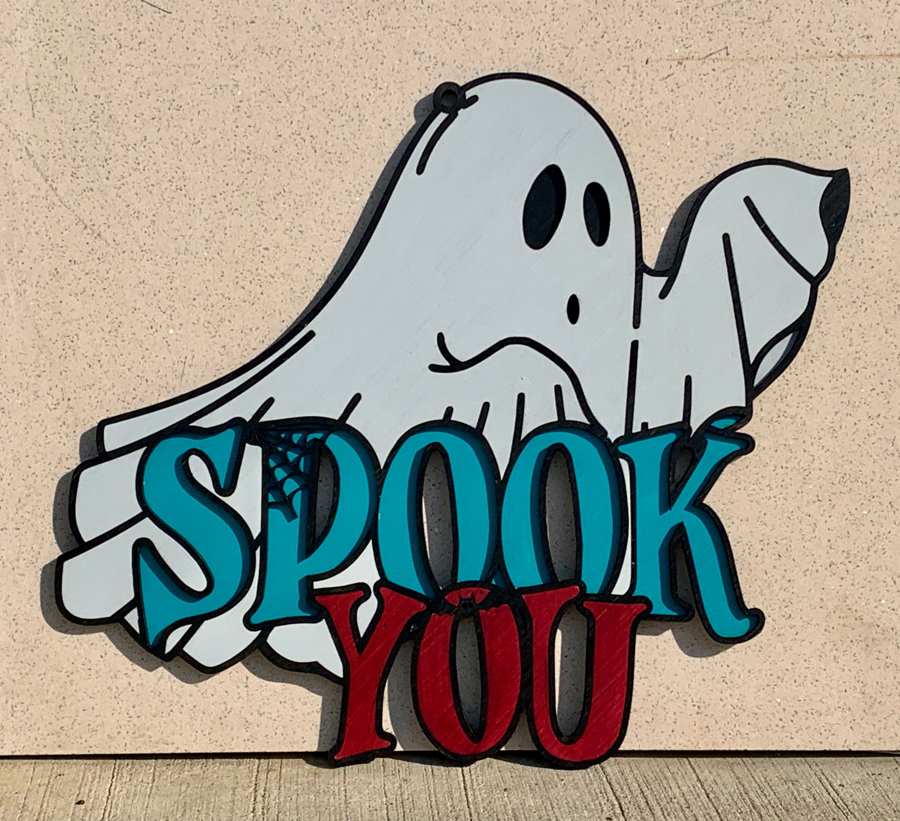 Ghost Boo Spooky Sign Bundle Halloween Laser Cut File Halloween Ghost ...