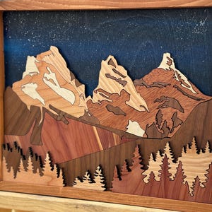 Three Sisters Canmore Alberta Quilt Pattern Laser Cut Art Mountains and ...