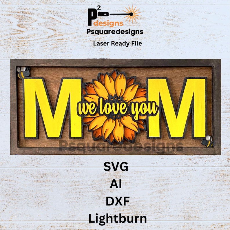 Mothers Day Laser Cut File, Mom Laser Cut File, Mothers Day Gift SVG ...