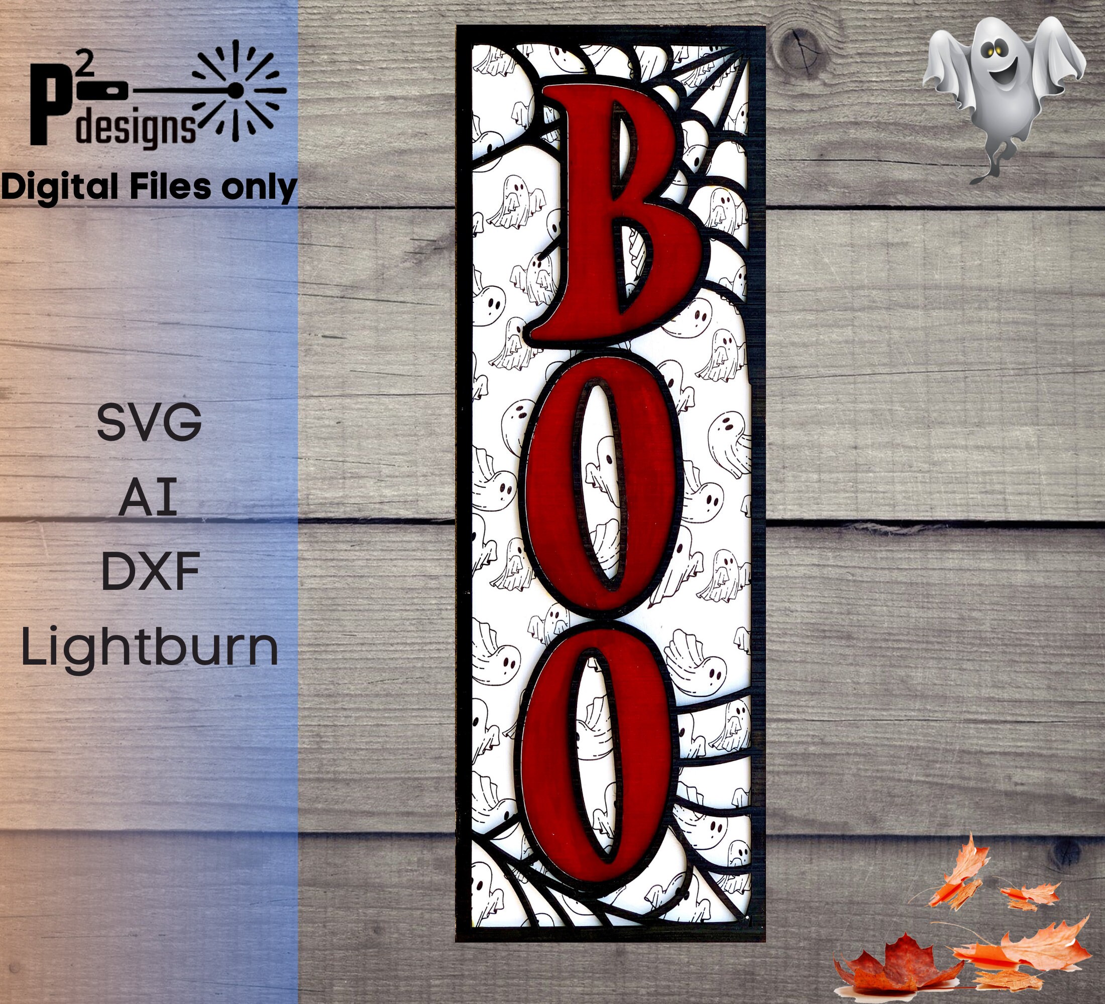 Halloween BOO Porch Decor Sign SVG Halloween Multilayered Decor ...
