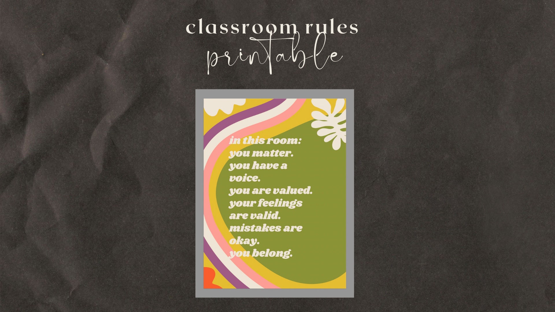 Groovy Classroom Rules - Etsy