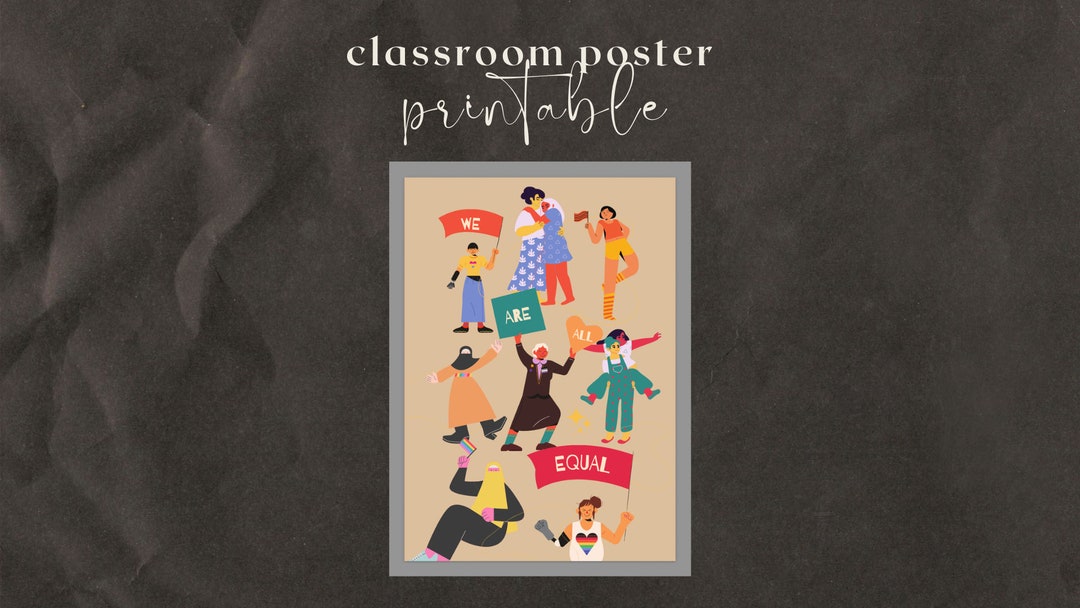 Modern Inclusive / Activism Digital Poster - Etsy