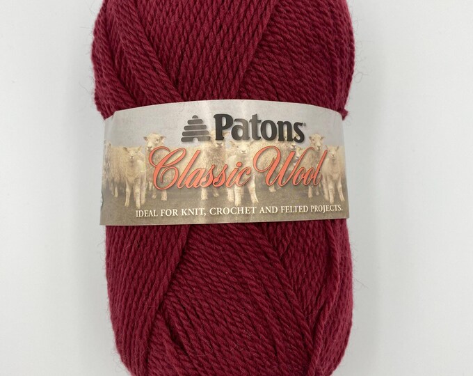 New/unused Patons Burgundy Classic Wool Yarn - #4 Worsted - Felting ...