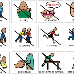 Boardmaker Visual Communcation Lanyard/bracelet Cards - Etsy