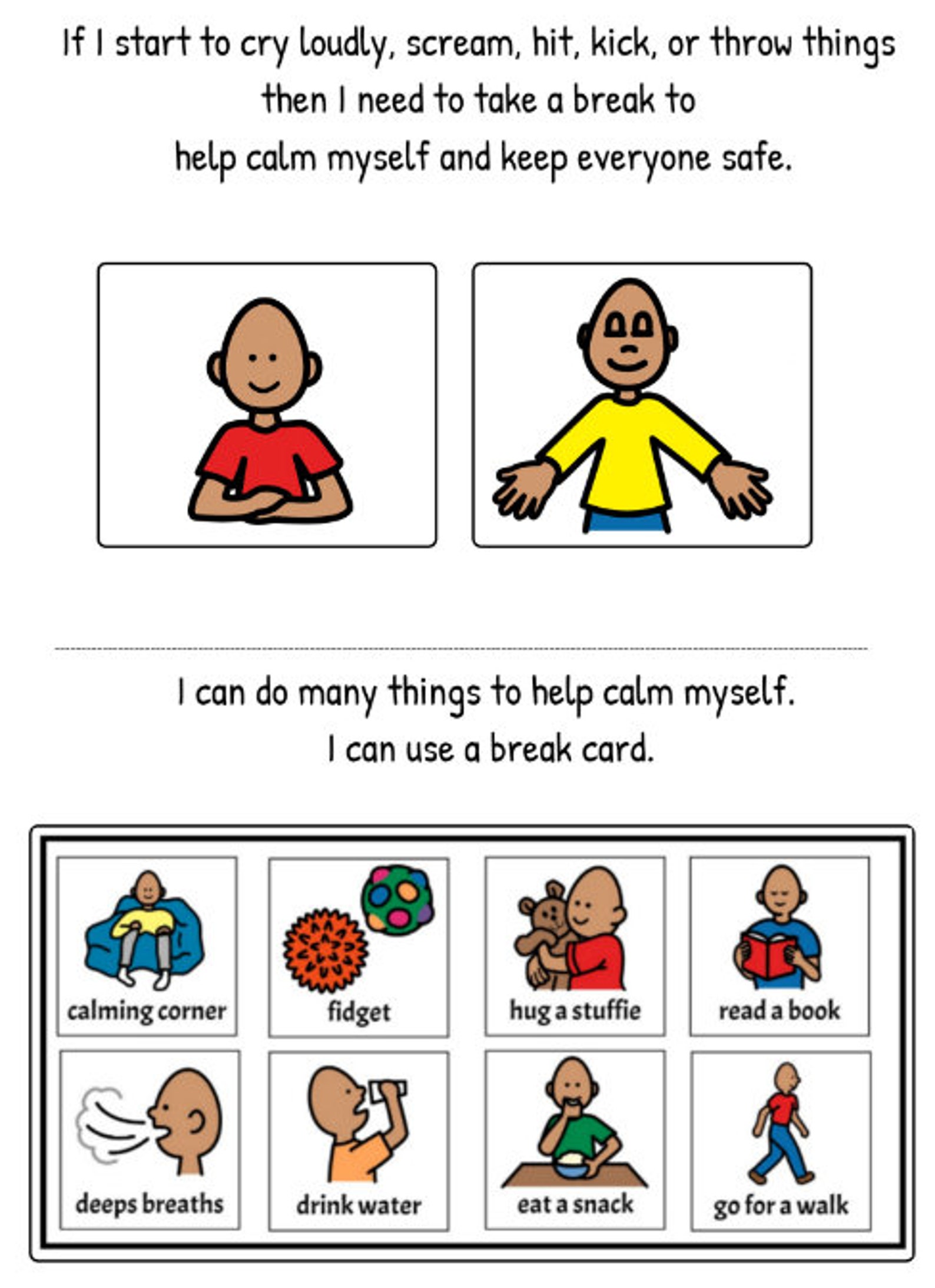 Boardmaker Social Story: Big Feelings and Tantrums at School older ...