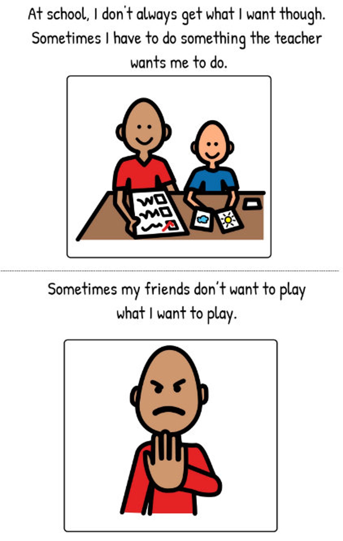 Boardmaker Social Story: Big Feelings and Tantrums at School older ...