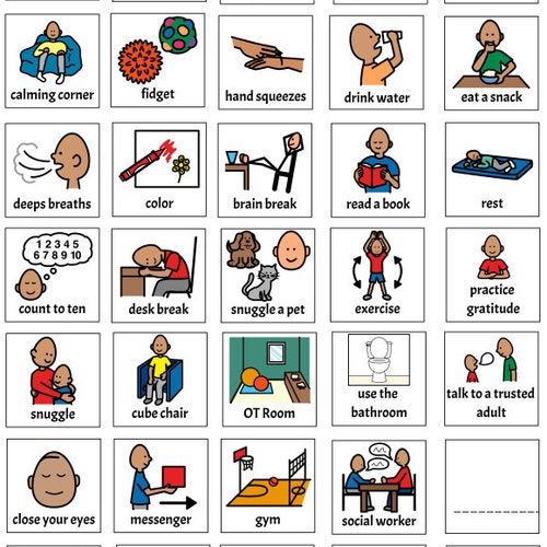 Boardmaker Take a Break/create Your Own Break Card PEC Visual - Etsy