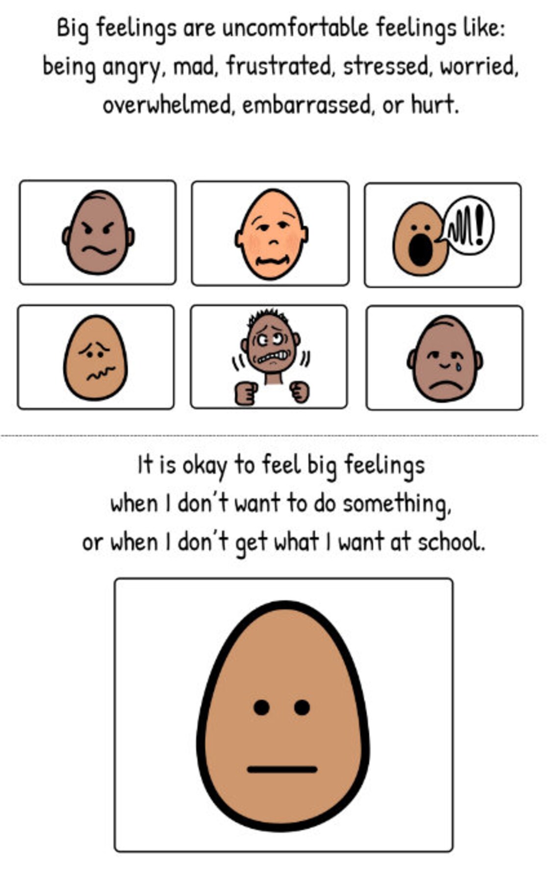 Boardmaker Social Story: Big Feelings and Tantrums at School (older ...