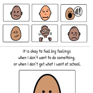 Boardmaker Social Story: Big Feelings and Tantrums at School (older ...