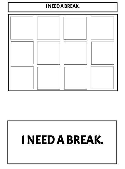 Boardmaker Take a Break/create Your Own Break Card PEC Visual - Etsy