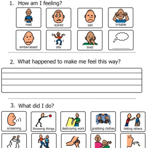 Boardmaker Social Emotional Behavioral Self Reflection - Etsy