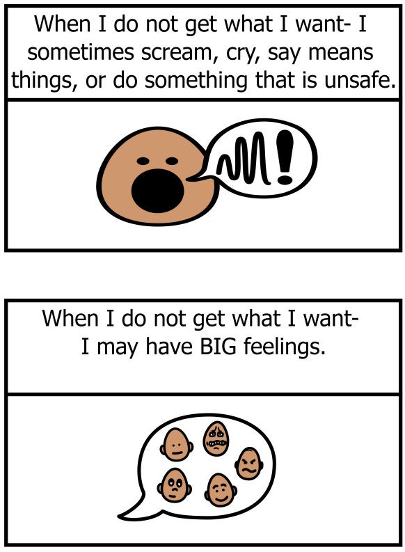 Boardmaker Social Story: Big Feelings and Tantrums at School (younger ...