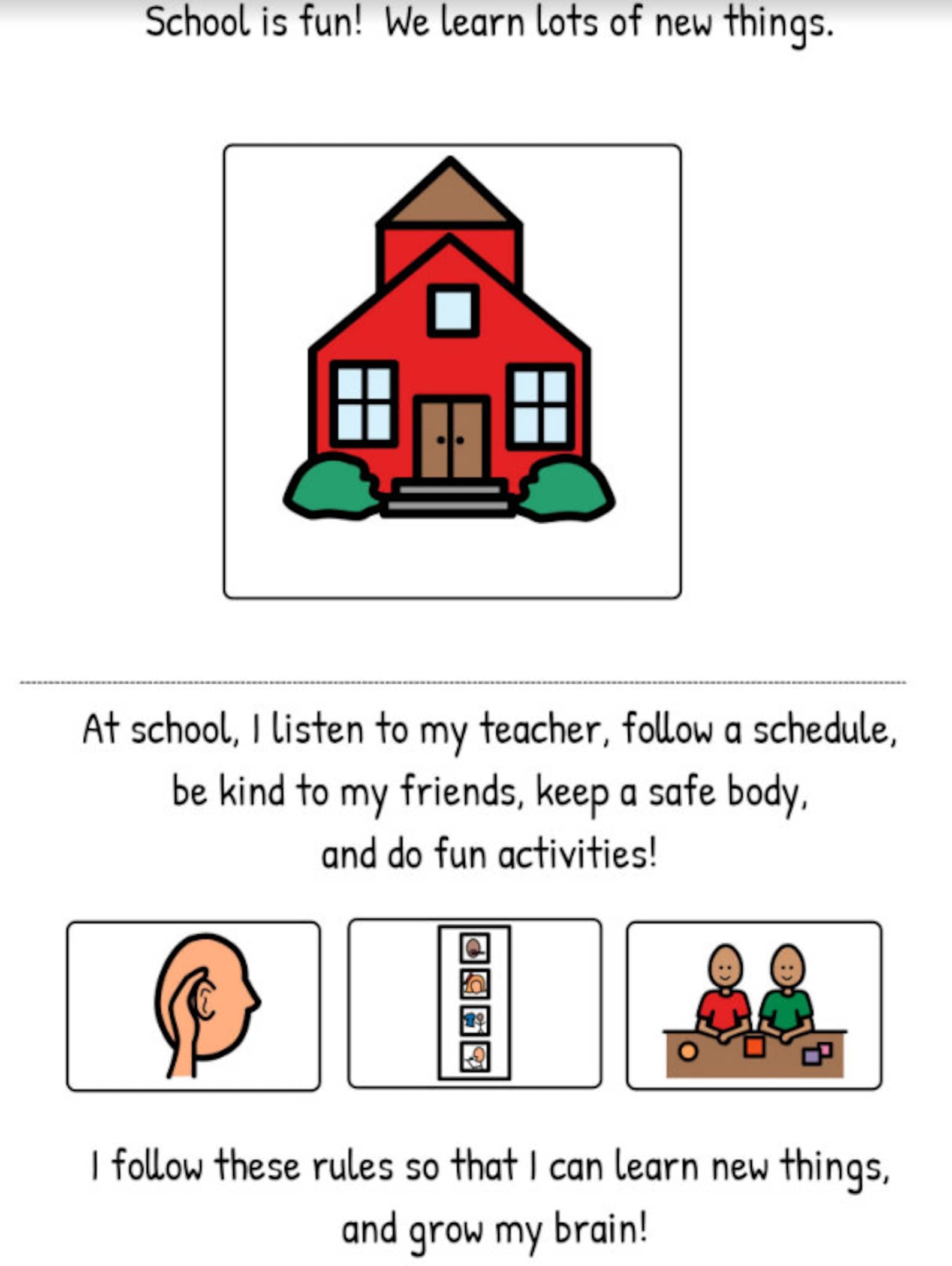 Boardmaker Social Story: Big Feelings and Tantrums at School (older ...